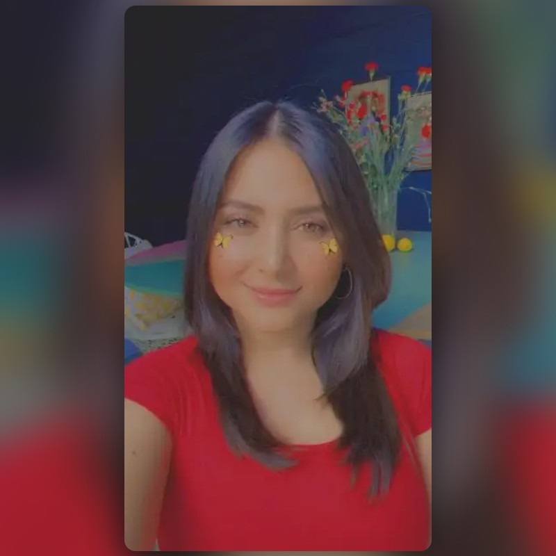 Orange Butterflies Lens by Snapchat - Snapchat Lenses and Filters