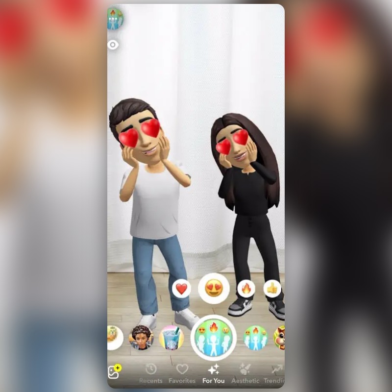 Bitmoji Emojis Filter by Bitmoji Lenses by Snap | Snapchat Lenses