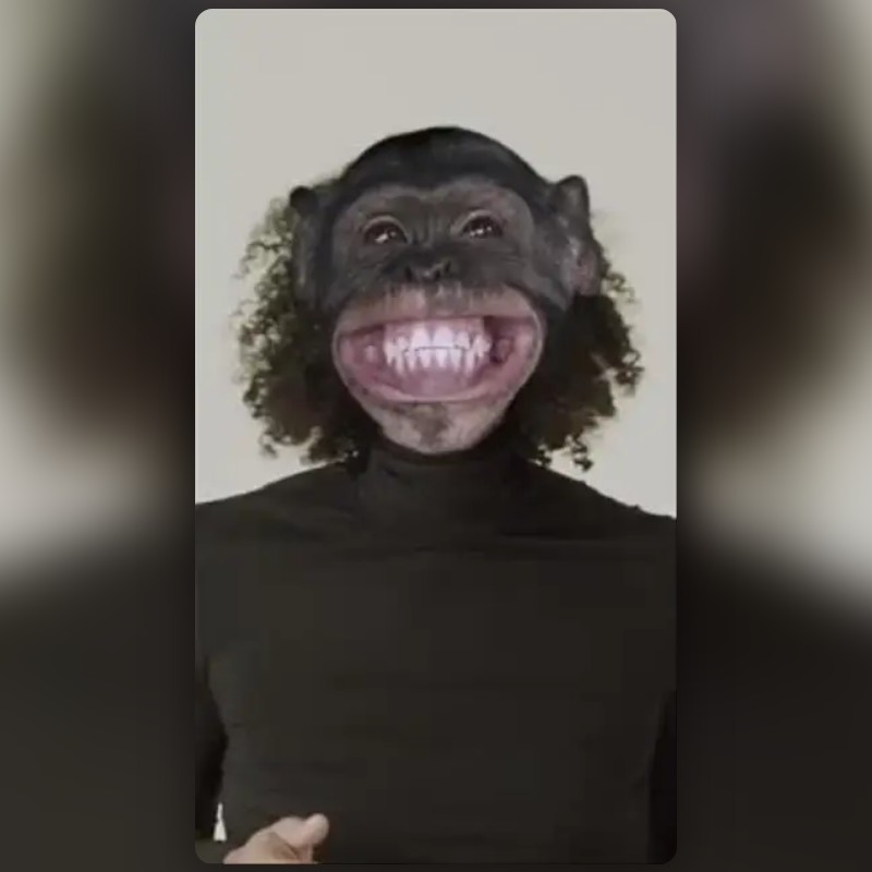 monkey smile Filter by Rawand Phone📱 ︎ •၊၊||၊|။||| | Snapchat Lenses