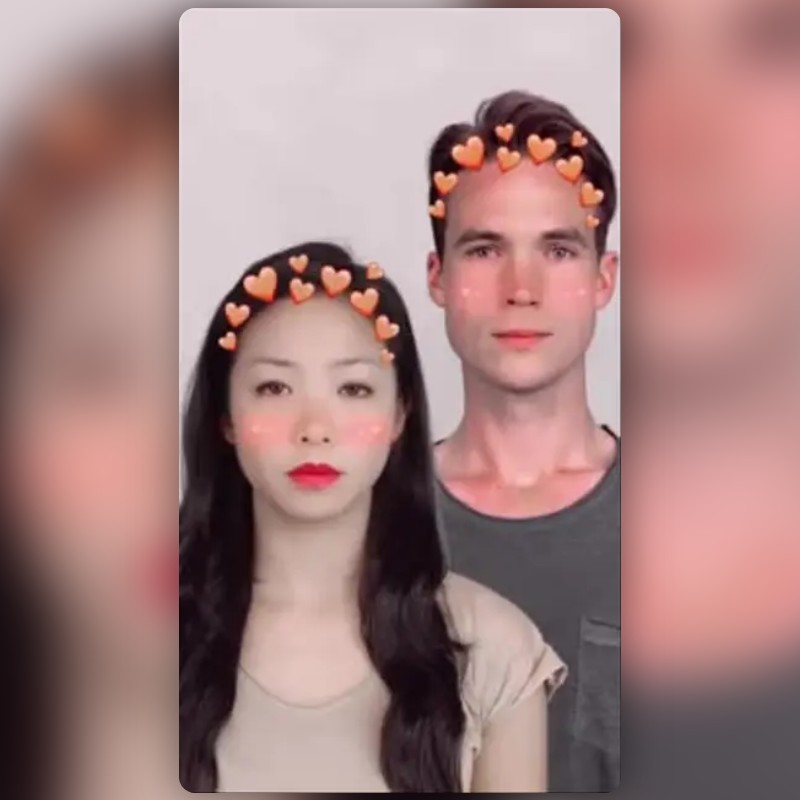 Orange Hearts Lens by Decas ツ - Snapchat Lenses and Filters