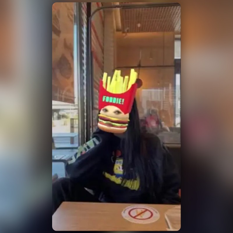 3D BURGER FACE Filter by Saraa🦋🌈 | Snapchat Lenses