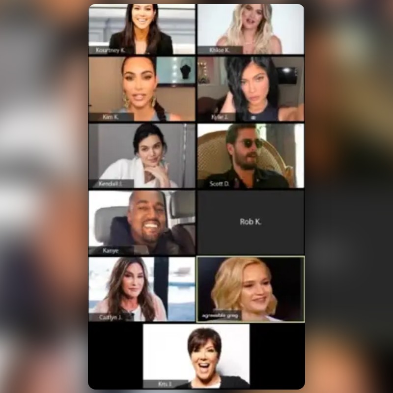 agreeable greg 님의 Kardashian Zoom 필터 | Snapchat 렌즈