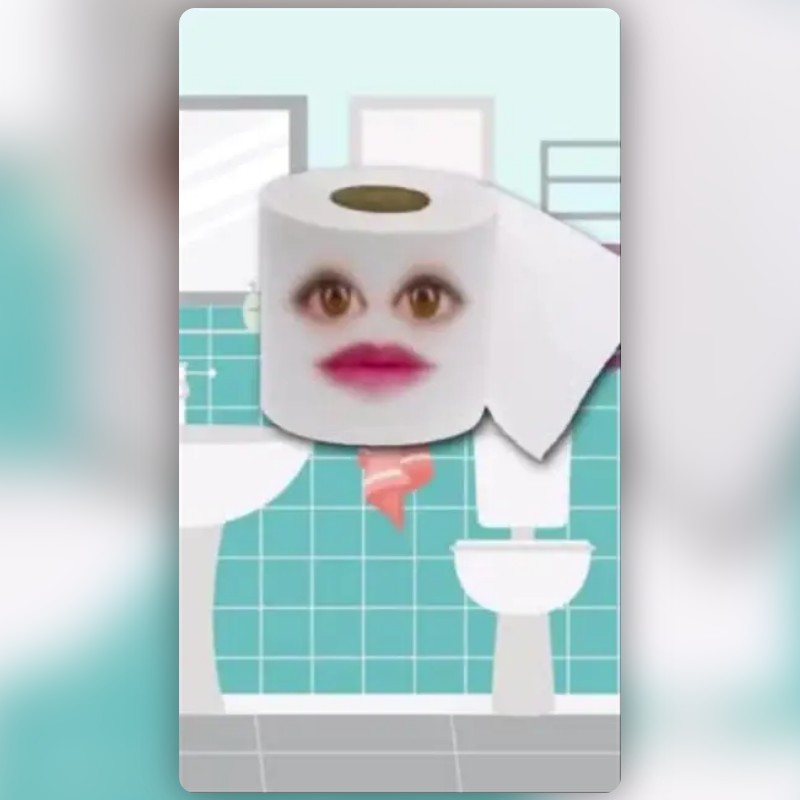Toilet Paper Head Filter by Anastasia Berliana | Snapchat Lenses