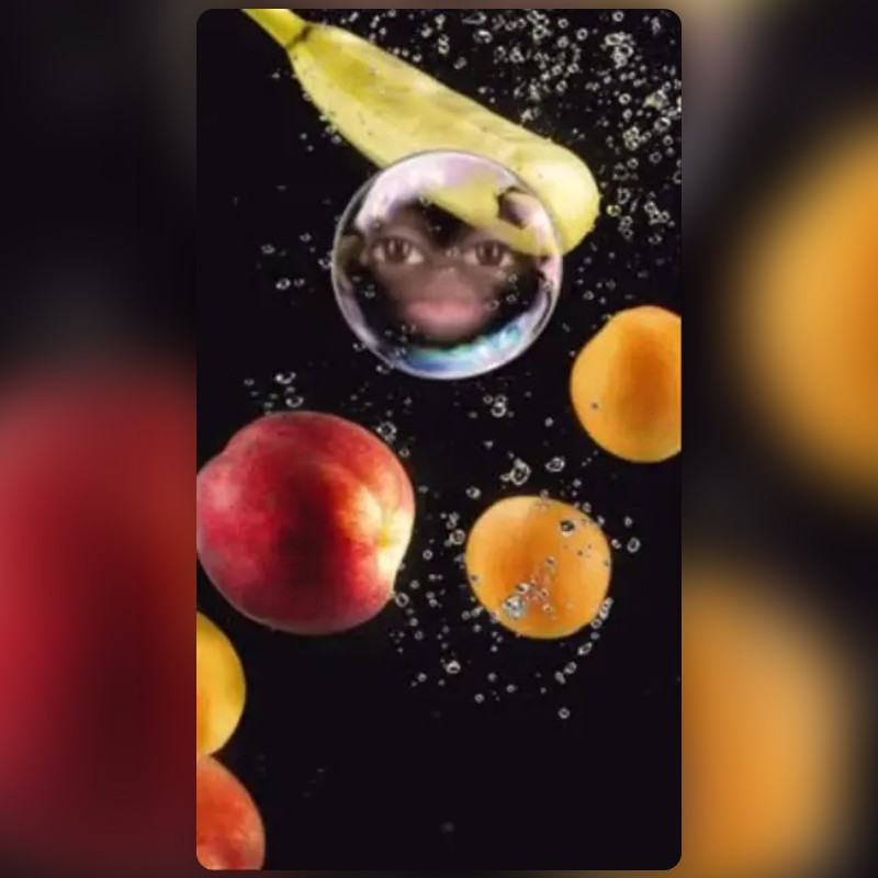 Fruits Bubbles Lens by Danielle Grace - Snapchat Lenses and Filters