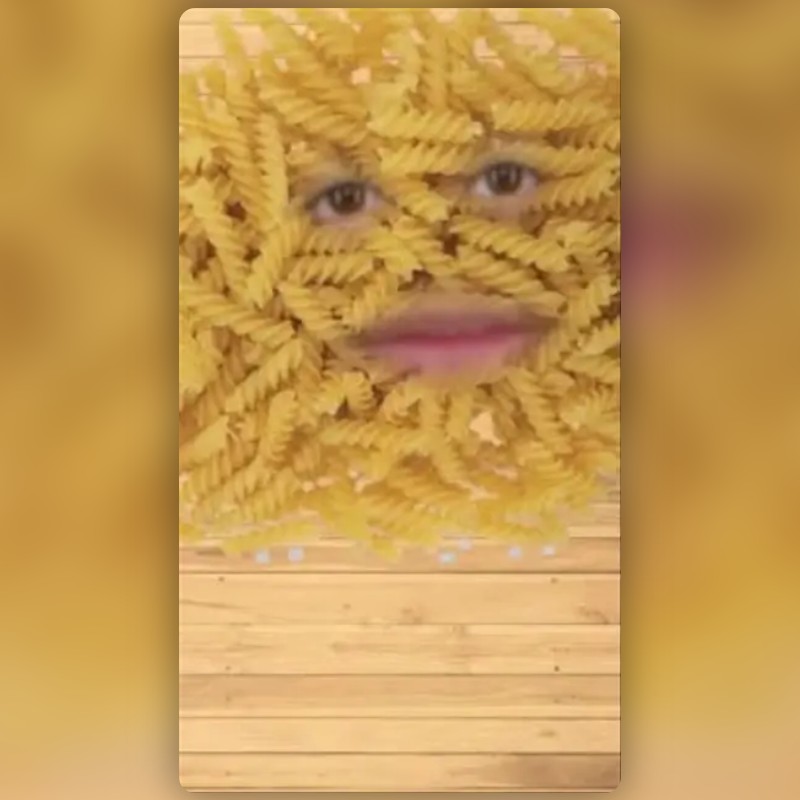 Macaroni Face Filter by Danielle Grace | Snapchat Lenses