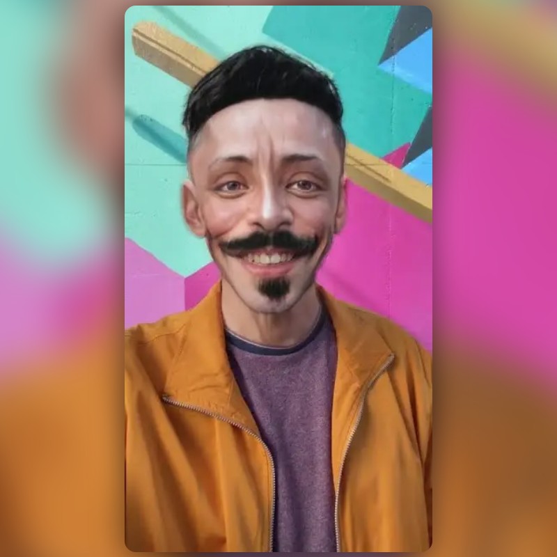 Cartoon Mustache Lens by Snapchat - Snapchat Lenses and Filters
