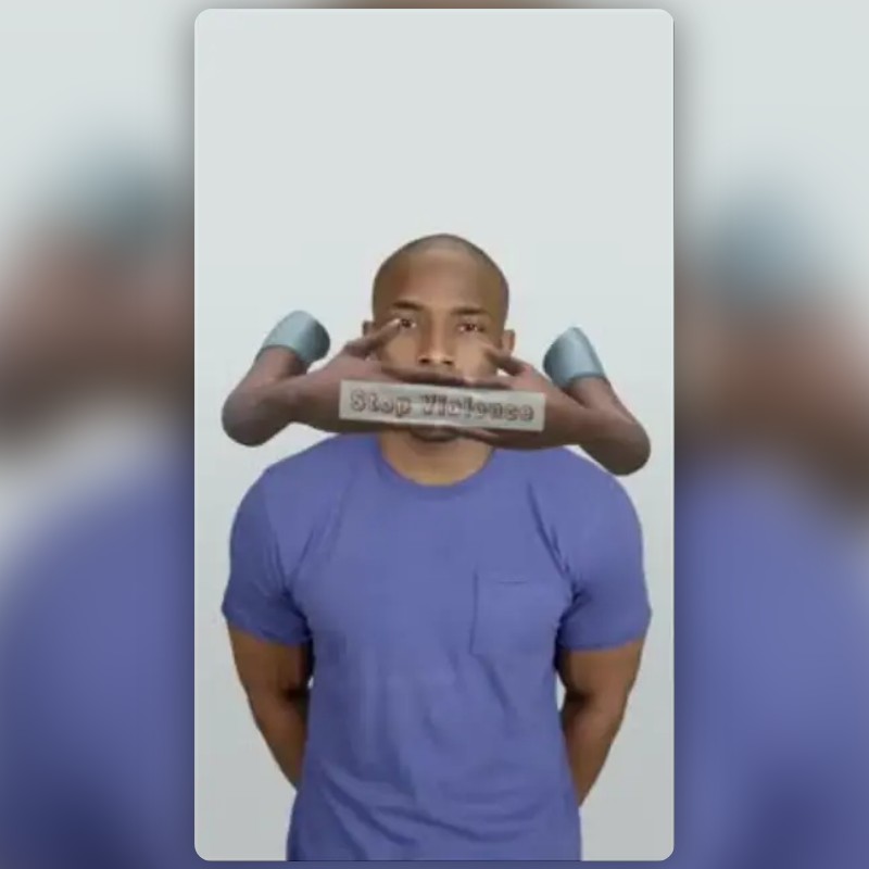 Stop violence Hand Filter by SeedeXR | Snapchat Lenses
