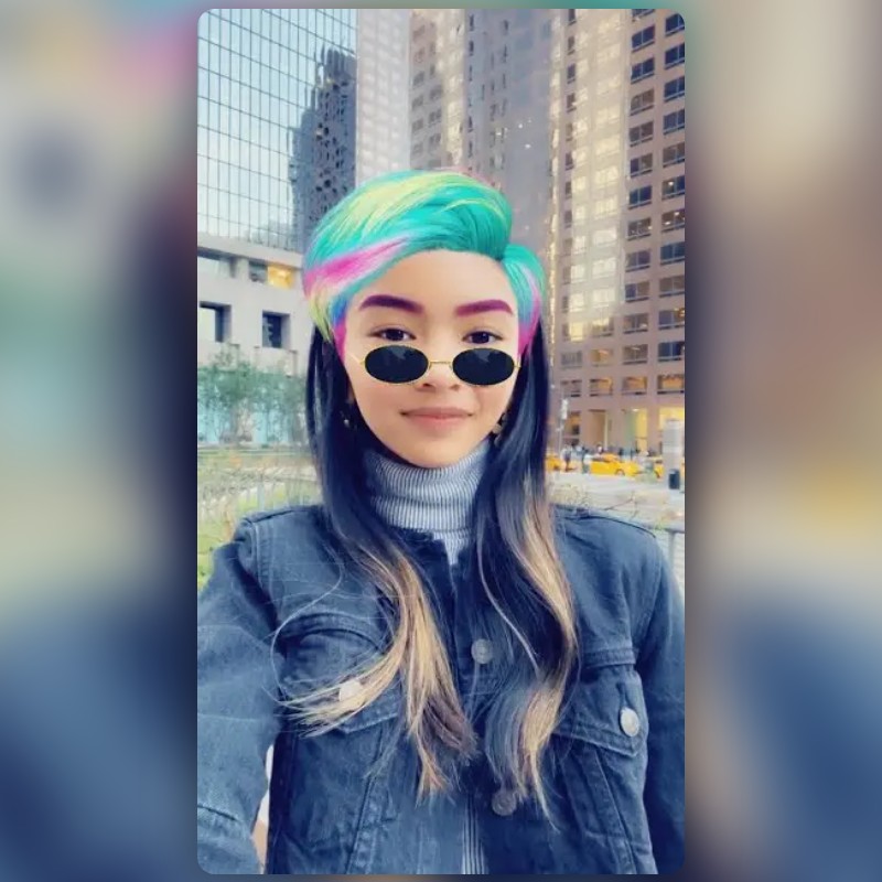 Rainbow Haircut Lens by Snapchat - Snapchat Lenses and Filters