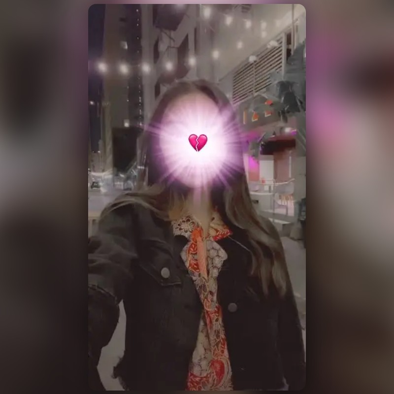 Shiny Broken Heart Lens by Snapchat - Snapchat Lenses and Filters