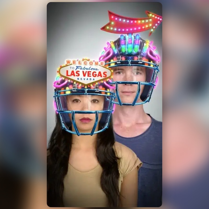 NFL Super Bowl Las Vegas Helmet Lens Filter by Snapchat | Snapchat Lenses