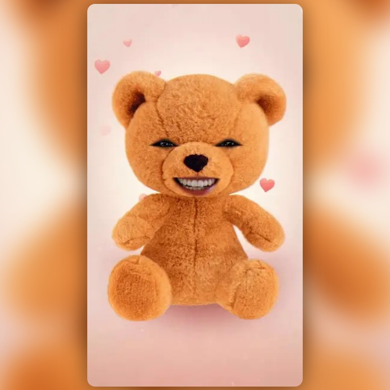 Cute Teddy Lens by Snapchat - Snapchat Lenses and Filters