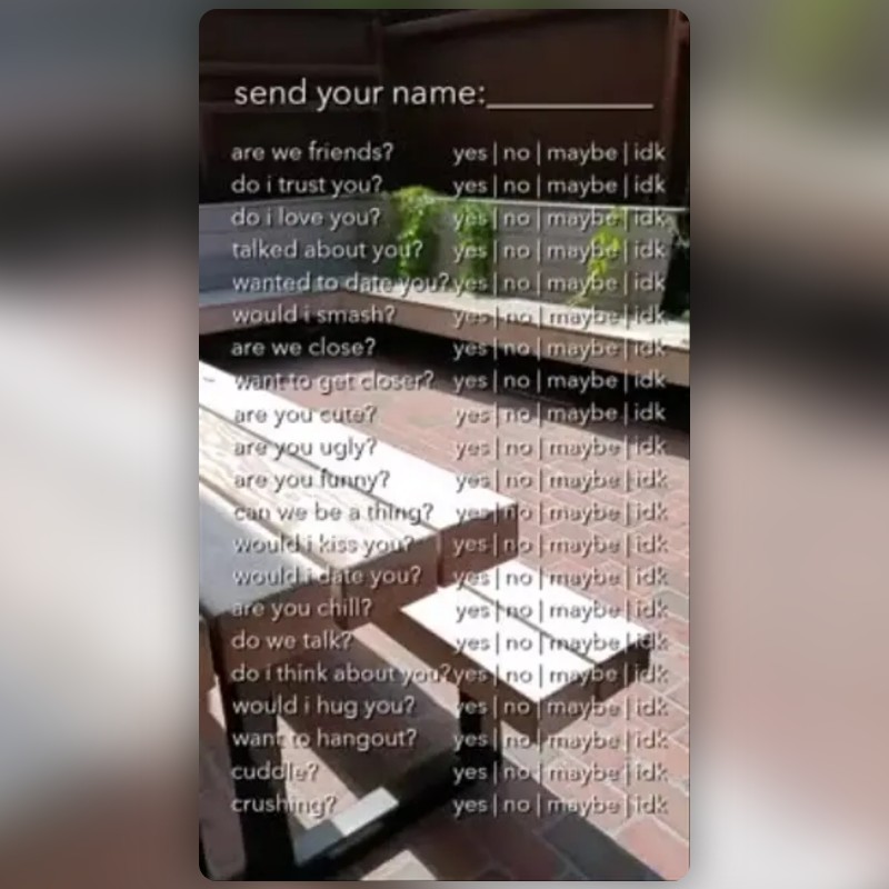 send your name Lens by maddox bouldin - Snapchat Lenses and Filters