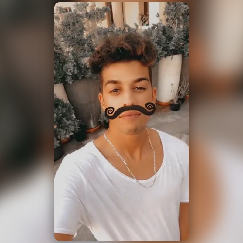 Trendy Moustache Lens by Snapchat - Snapchat Lenses and Filters