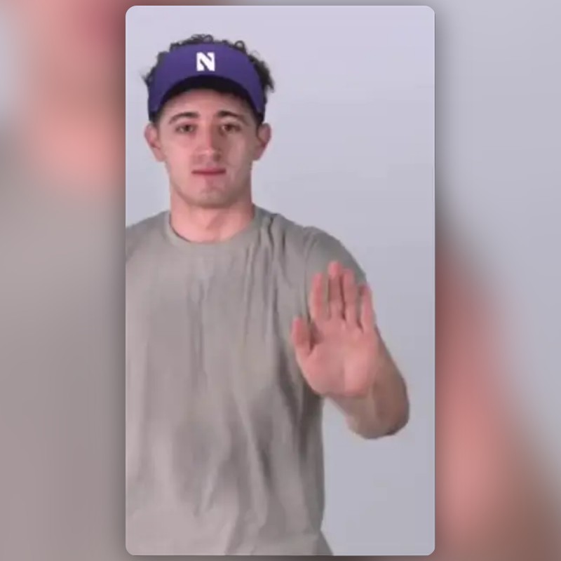 เลนส์ Northwestern Hat สร้างโดย Adan Vivero - เลนส์และฟิลเตอร์ Snapchat