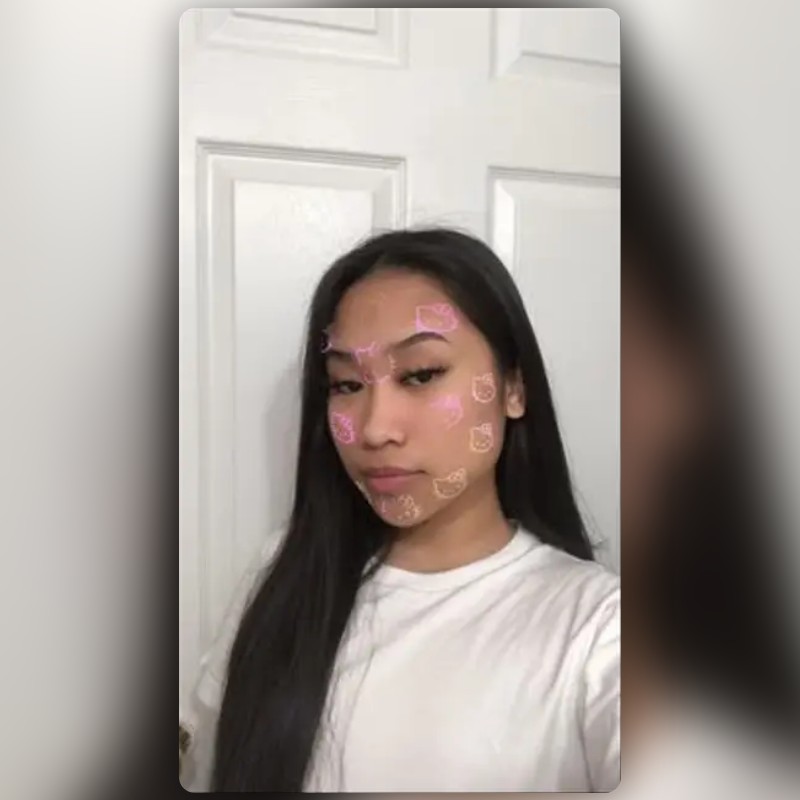 Pink Hello Kitty Lens by Kaylen Nguyen - Snapchat Lenses and Filters