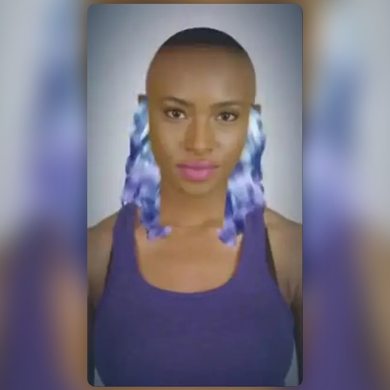 Blue Wavy Hair Lens by ÇağLa - Snapchat Lenses and Filters