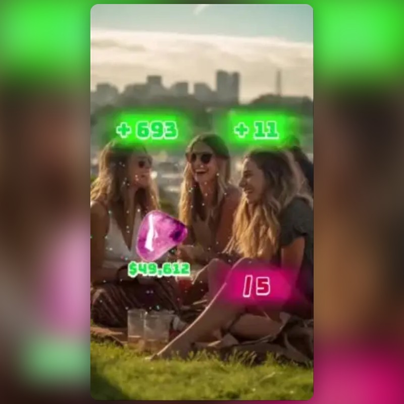 Rich Upgrade Game Filter by Simon QR 🦖 | Snapchat Lenses