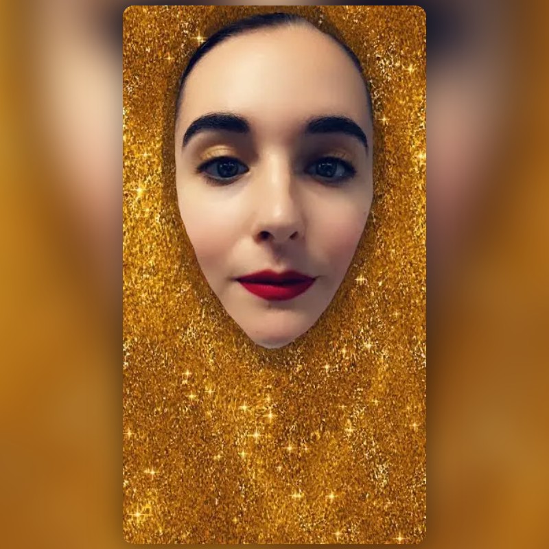 Gold Glitter Bath Filter by Snapchat | Snapchat Lenses