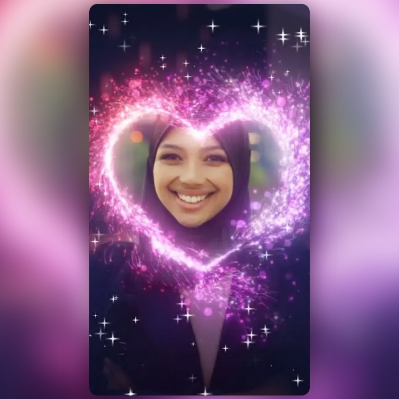Galaxy Heart Frame Lens by Snapchat - Snapchat Lenses and Filters