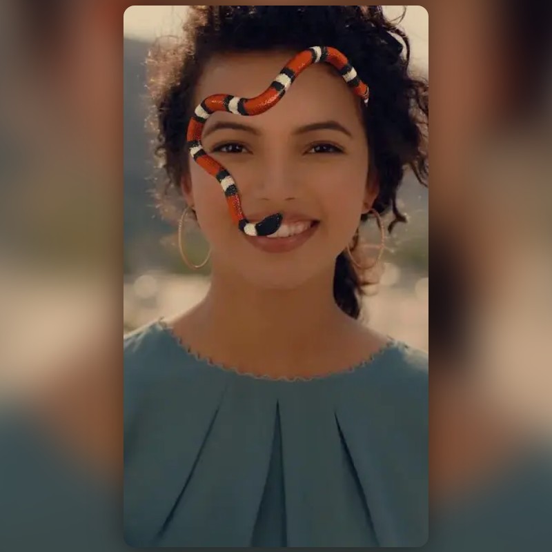 Snake on Face Lens by Snapchat - Snapchat Lenses and Filters