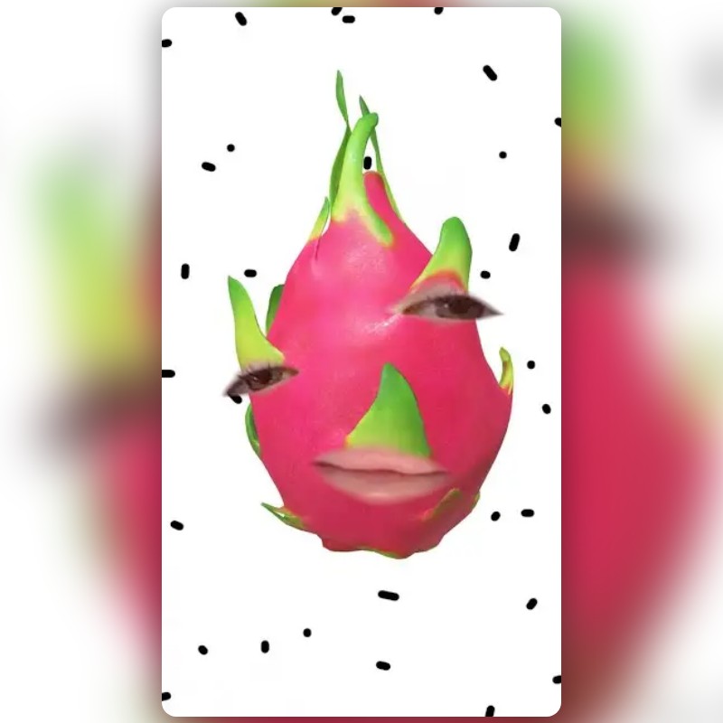 Snapchatが作成したDragon Fruit Faceフィルター | Snapchatレンズ