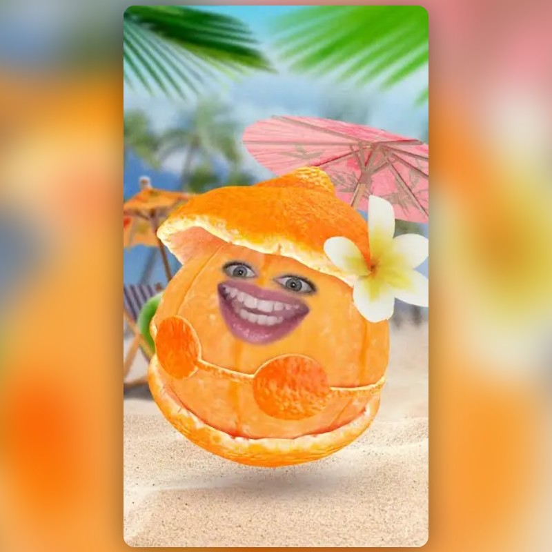 Beach Orange Lens by Snapchat - Snapchat Lenses and Filters