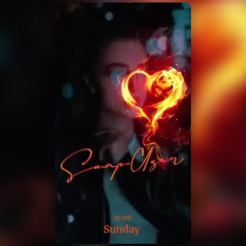 Fire Heart Name Lens by Sunny Bahadurpuria🎥 - Snapchat Lenses and Filters