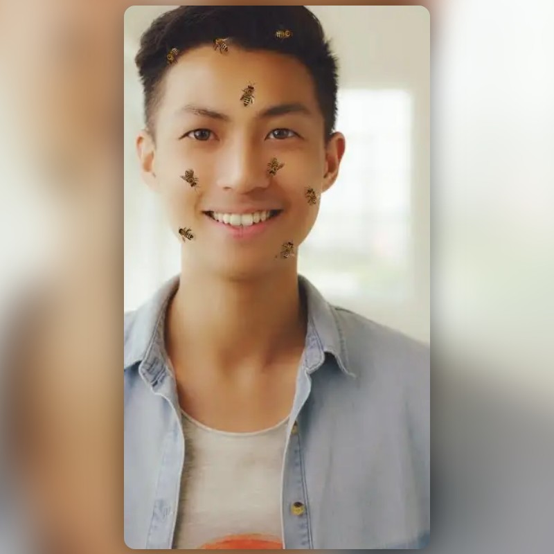 Bees on Face Lens by Snapchat - Snapchat Lenses and Filters