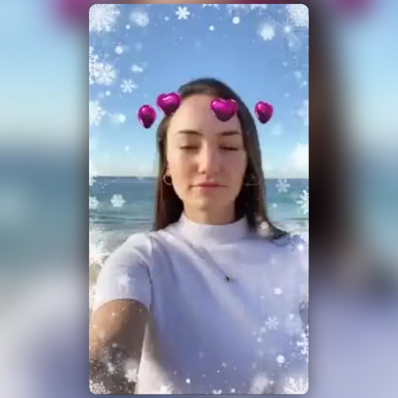 Heart Snowy Days Lens by Vontaná - Snapchat Lenses and Filters