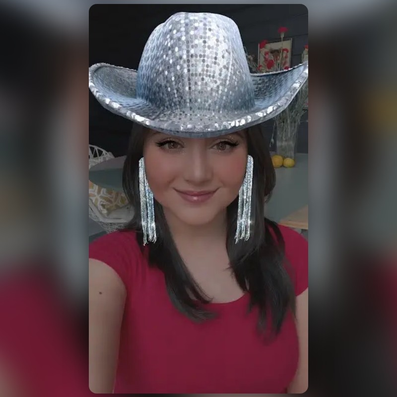 Silver Cowboy Hat Lens by Snapchat - Snapchat Lenses and Filters