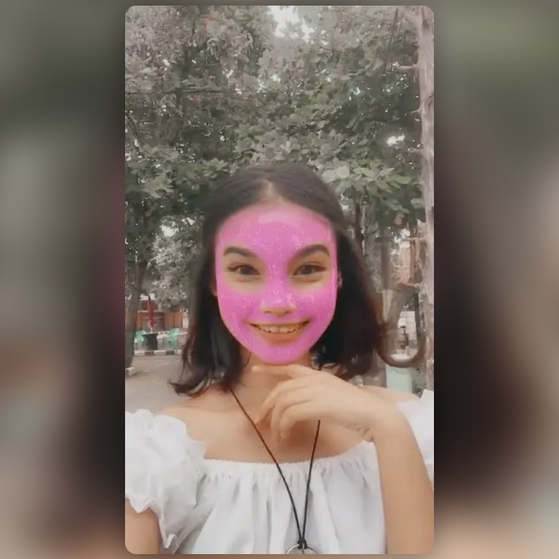 Glittery Pink Mask💓 Lens by Snapchat - Snapchat Lenses and Filters