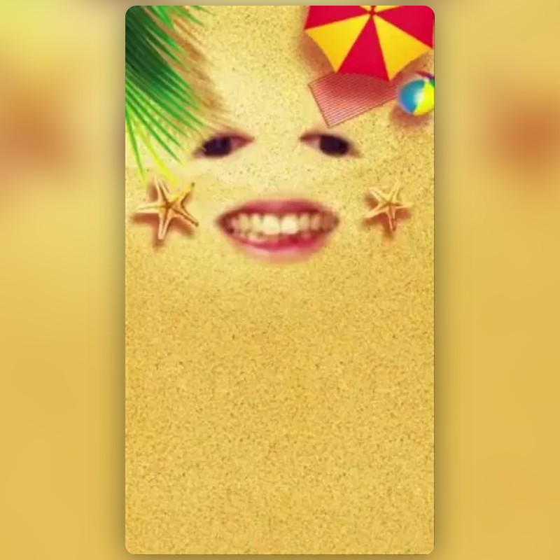Beach Face Lens by AOE - Snapchat Lenses and Filters
