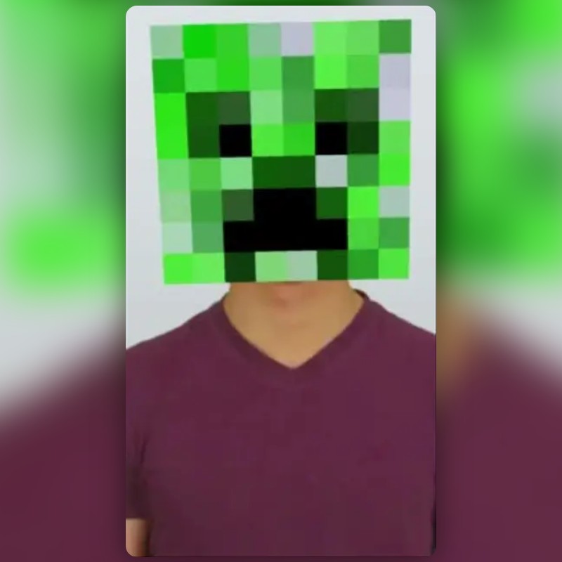 Minecraft Creeper Lens by حمود محمود | HMOOD - Snapchat Lenses and Filters