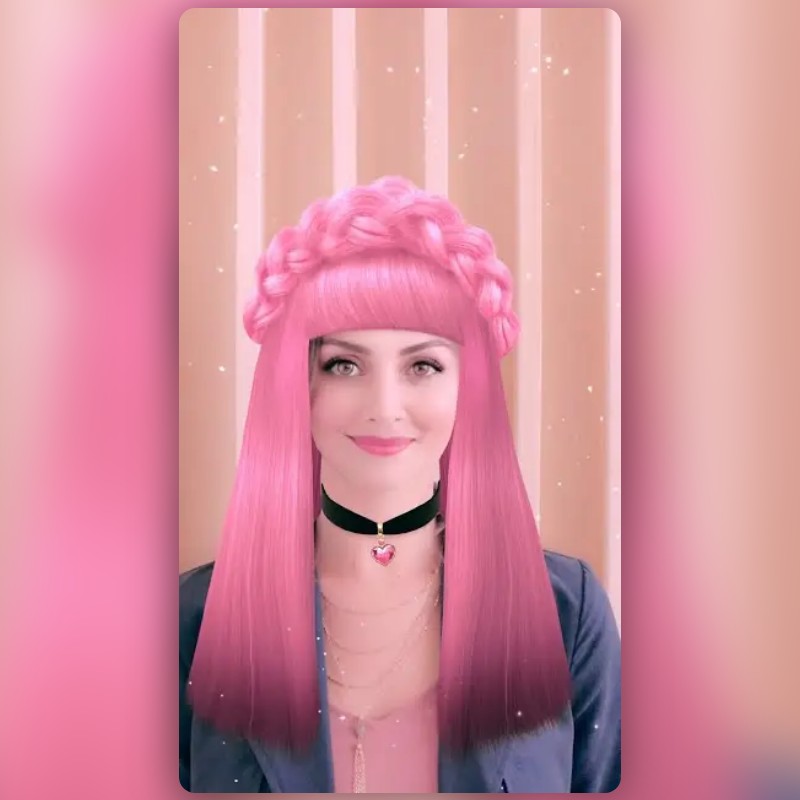 Pink Hairstyle Lens by Snapchat - Snapchat Lenses and Filters