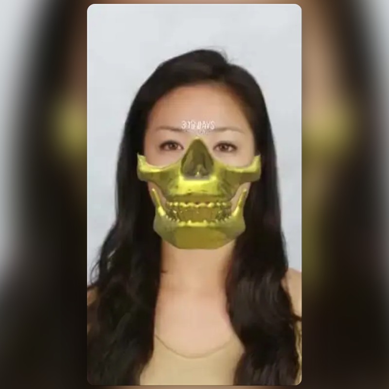 golden skull mask Lens by R 7 - Snapchat Lenses and Filters