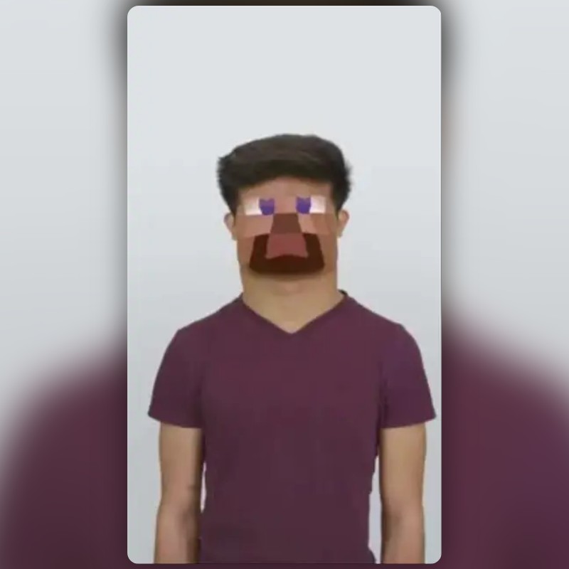 minecraft steve Lens by 𝘯𝘰𝘯𝘰 - Snapchat Lenses and Filters