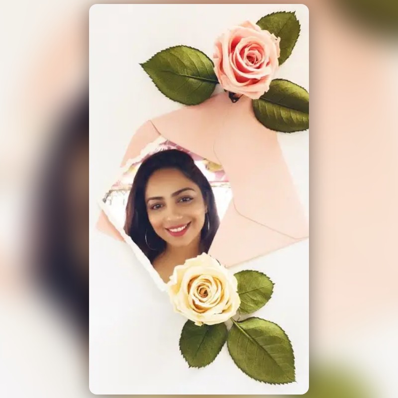Roses in Mail Lens by Snapchat - Snapchat Lenses and Filters