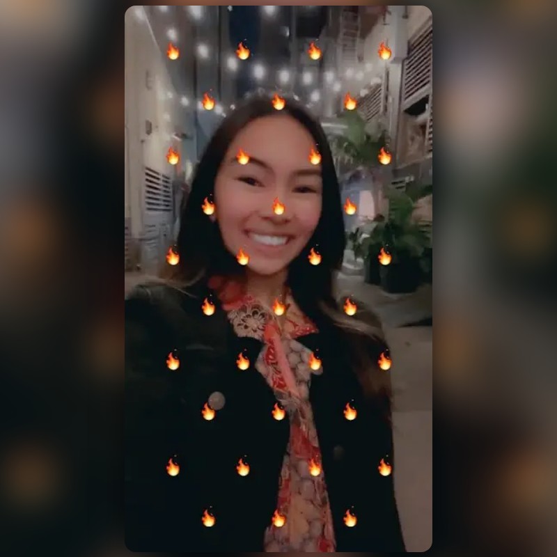 Flames Lens by Snapchat - Snapchat Lenses and Filters