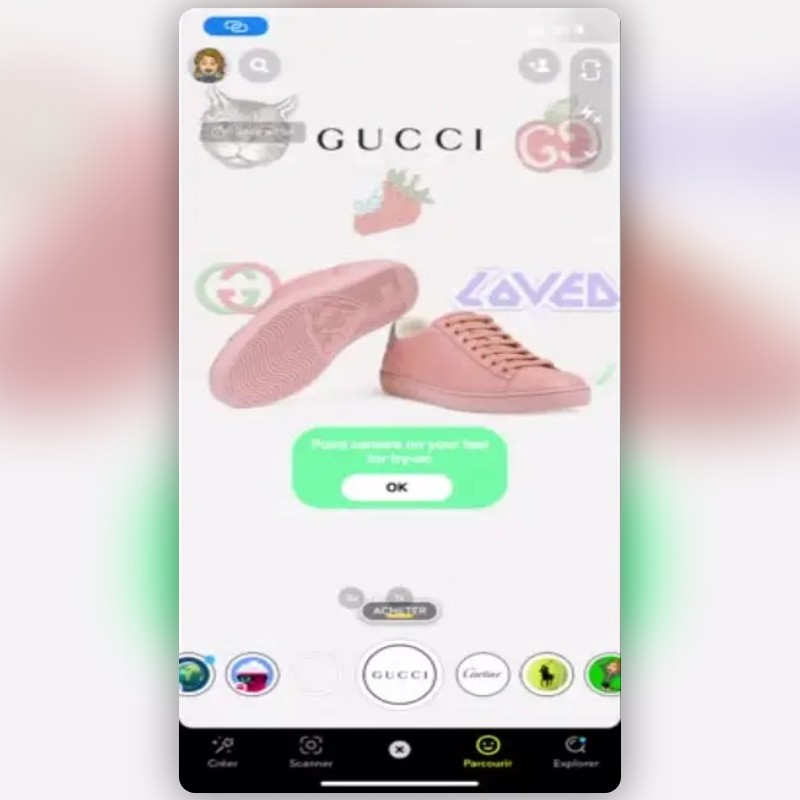 Gucci Sneakers Try-on Women Lens by Gucci - Snapchat Lenses and Filters