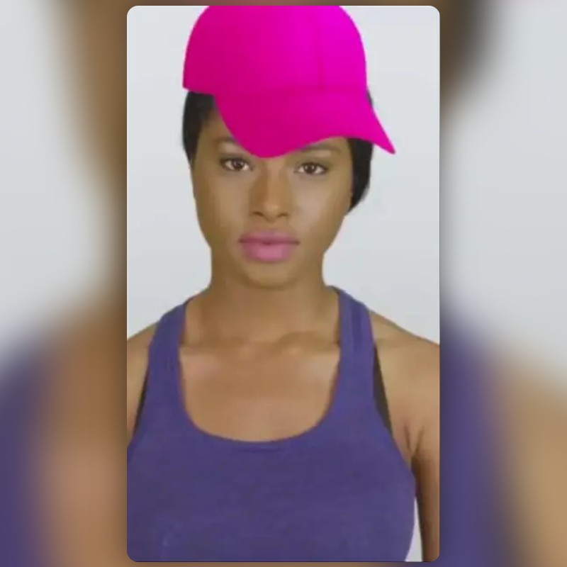 Pink Cap Lens by Leoni Angela - Snapchat Lenses and Filters