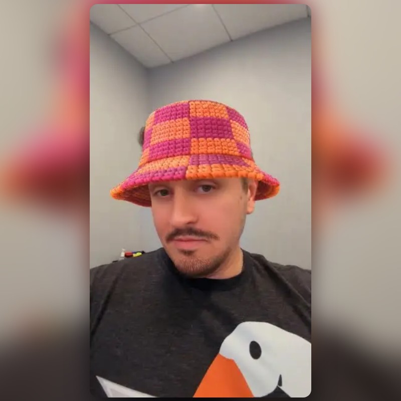 Crochet Bucket Hat Filter by Snapchat | Snapchat Lenses
