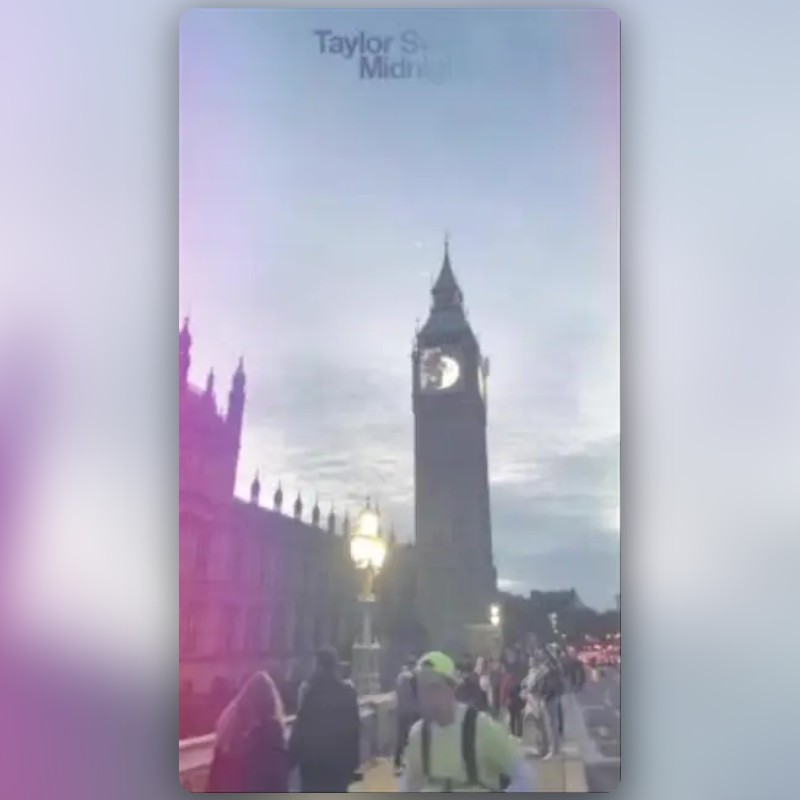 Meet me in London Lens by Taylor Swift - Snapchat Lenses and Filters