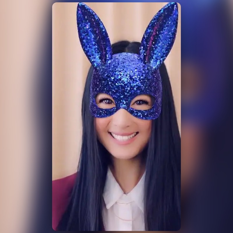 Blue Bunny Mask Lens by Snapchat - Snapchat Lenses and Filters