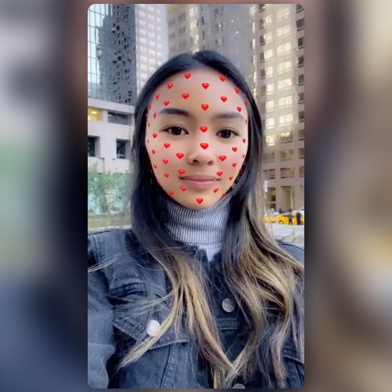 Hearts on Face Filter by Snapchat | Snapchat Lenses